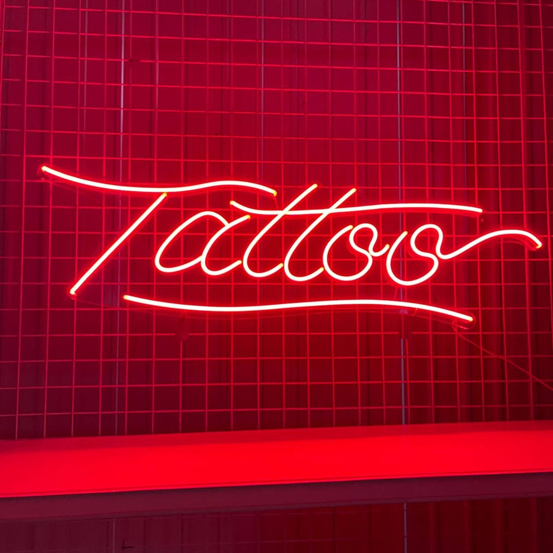 Tattoo Led Sign, Tattoo Neon Sign, Wall Decor, Bar Neon Sign, Custom ...