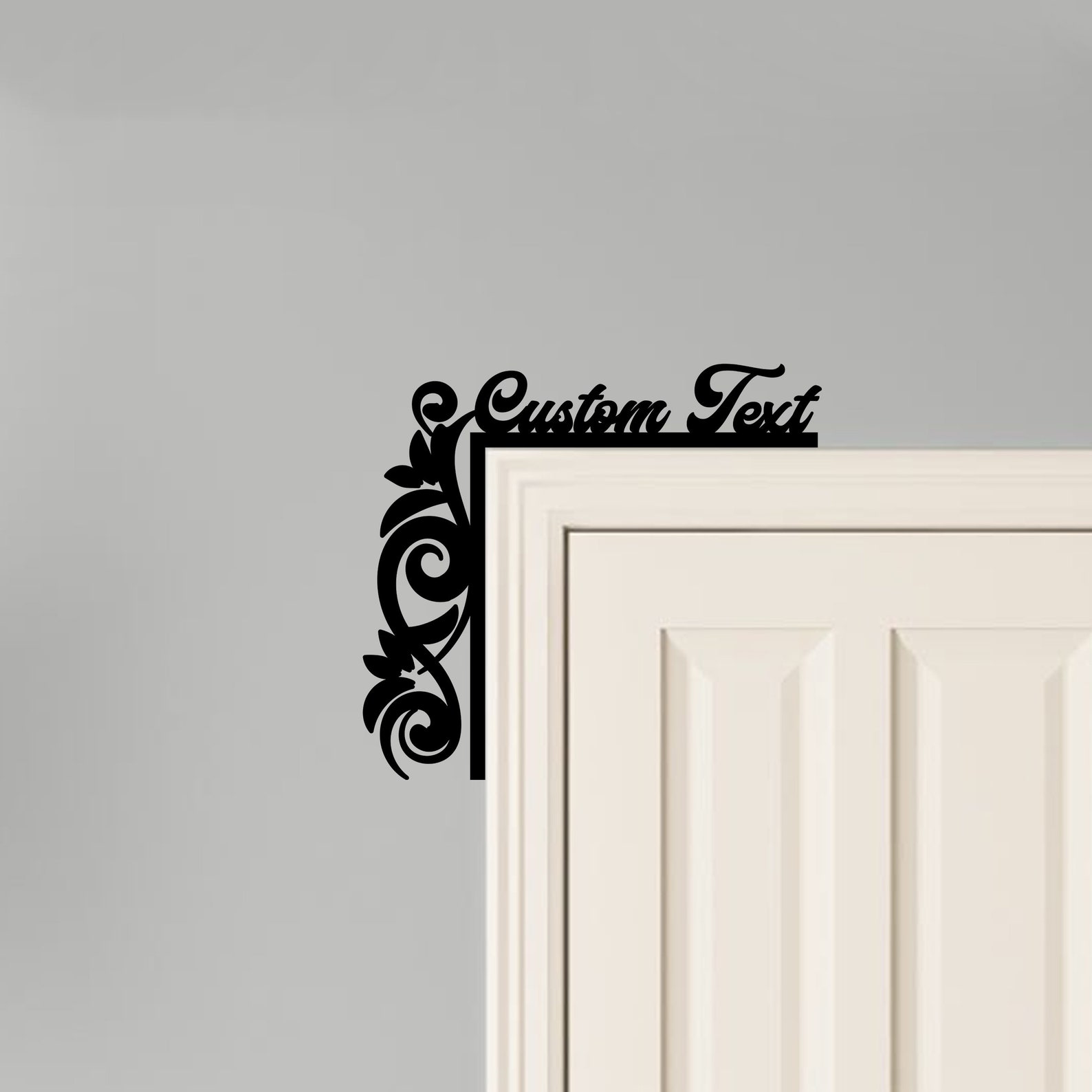 Personalized Text Door Corner Metal Wall Art, Name Metal Sign Door ...