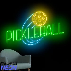 Pickleball Neon Sign, Pickleball Ball Led Sign, Pickleball Player Neon ...