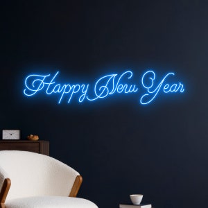 Happy New Year Neon Sign, Happy New Year Led Sign, Merry Christmas Neon ...