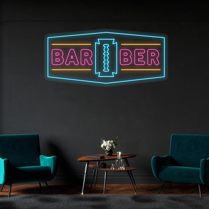 Barber Shop Led Sign, Barber Shop Neon Sign, Wall Decor, Decor Led ...