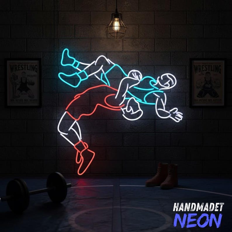 Wrestling Neon Sign, Wrestling Led Sign, Wrestling Led Light, Wrestling ...