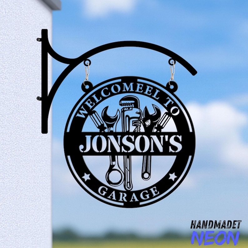 Custom Garage Metal Hanging Sign: Auto Repair, Mechanic Gift - Etsy
