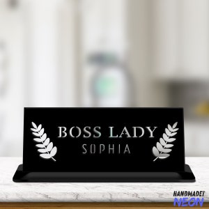 Custom Boss Metal Name Plate, Boss Name Plate Table Decor, Manager ...