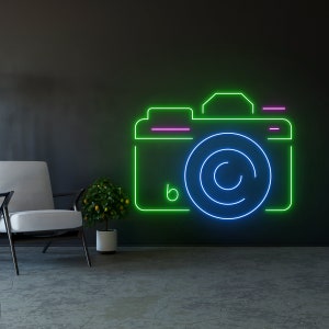 Camera Neon Sign, Camera Neon Light, Camera LED Light, Camera LED Sign ...