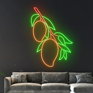 Mango Neon Sign, Mango LED Sign, Mango Fruit Neon Light, Custom Mango ...