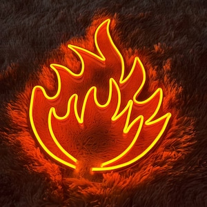 Fire Led Sign, Fire Led Sign, Wall Decor, Bar Neon Sign, Custom Neon ...