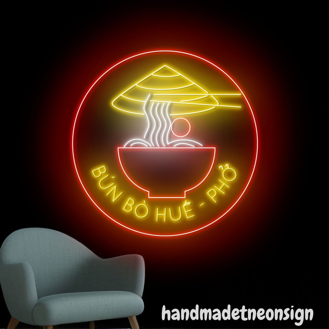 Bun Bo Hue Pho Neon Sign, Bun Bo Hue Led Sign, Vietnamese Pho Neon ...