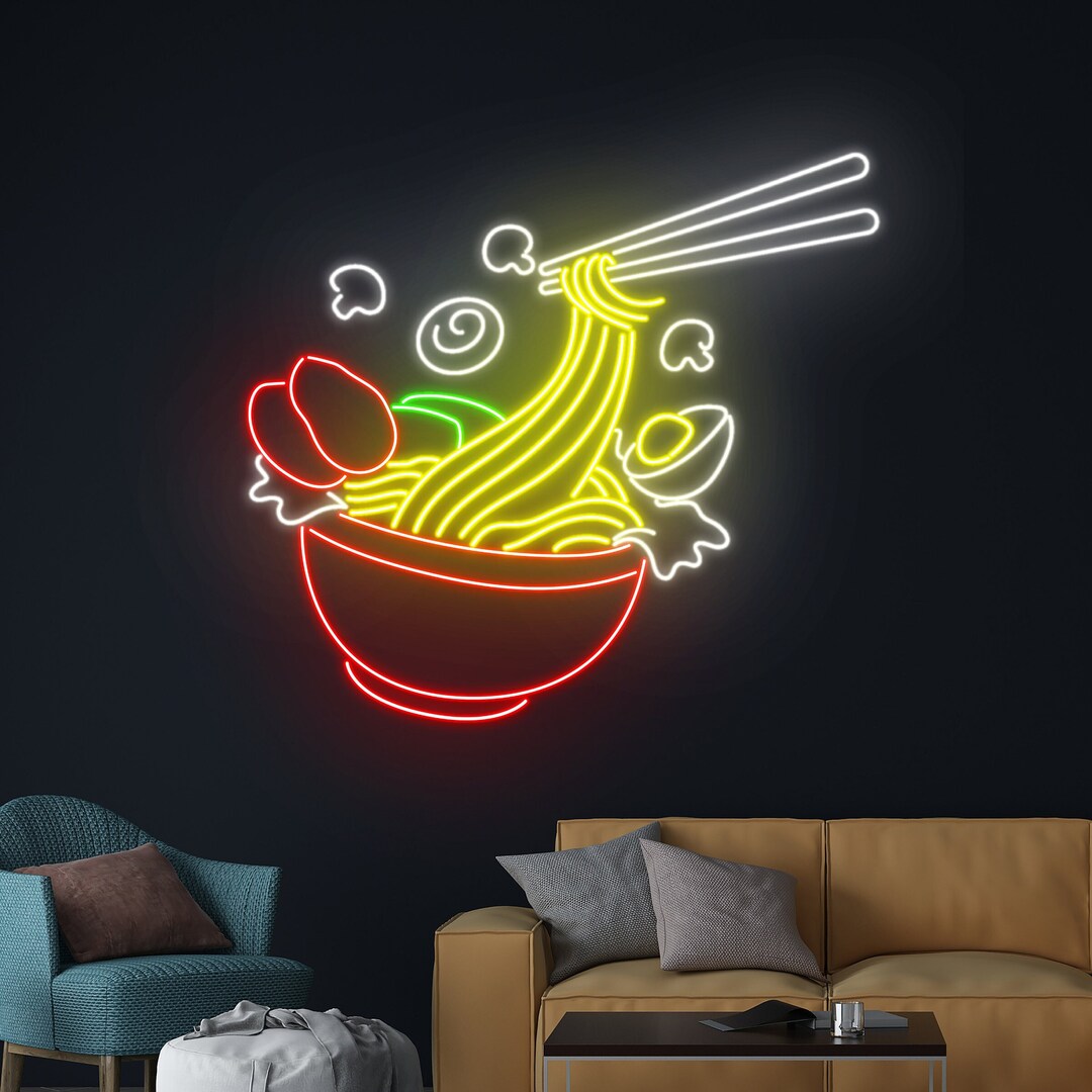 Ramen Neon Sign, Japanese Ramen Noodles Led Sign, Ramen Noodle Bowl Led ...
