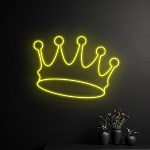 Crown Neon Sign, King Crown Led Sign, Queen Crown Led Light, Royal ...
