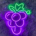 Grapes Fruit Neon Sign Lights Personalized Custom Neon Sign for Bar ...