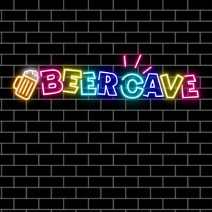 Beer Cave Neon Sign, Shop Sign Beer Cafe Neon Sign, Custom Neon, Sign ...