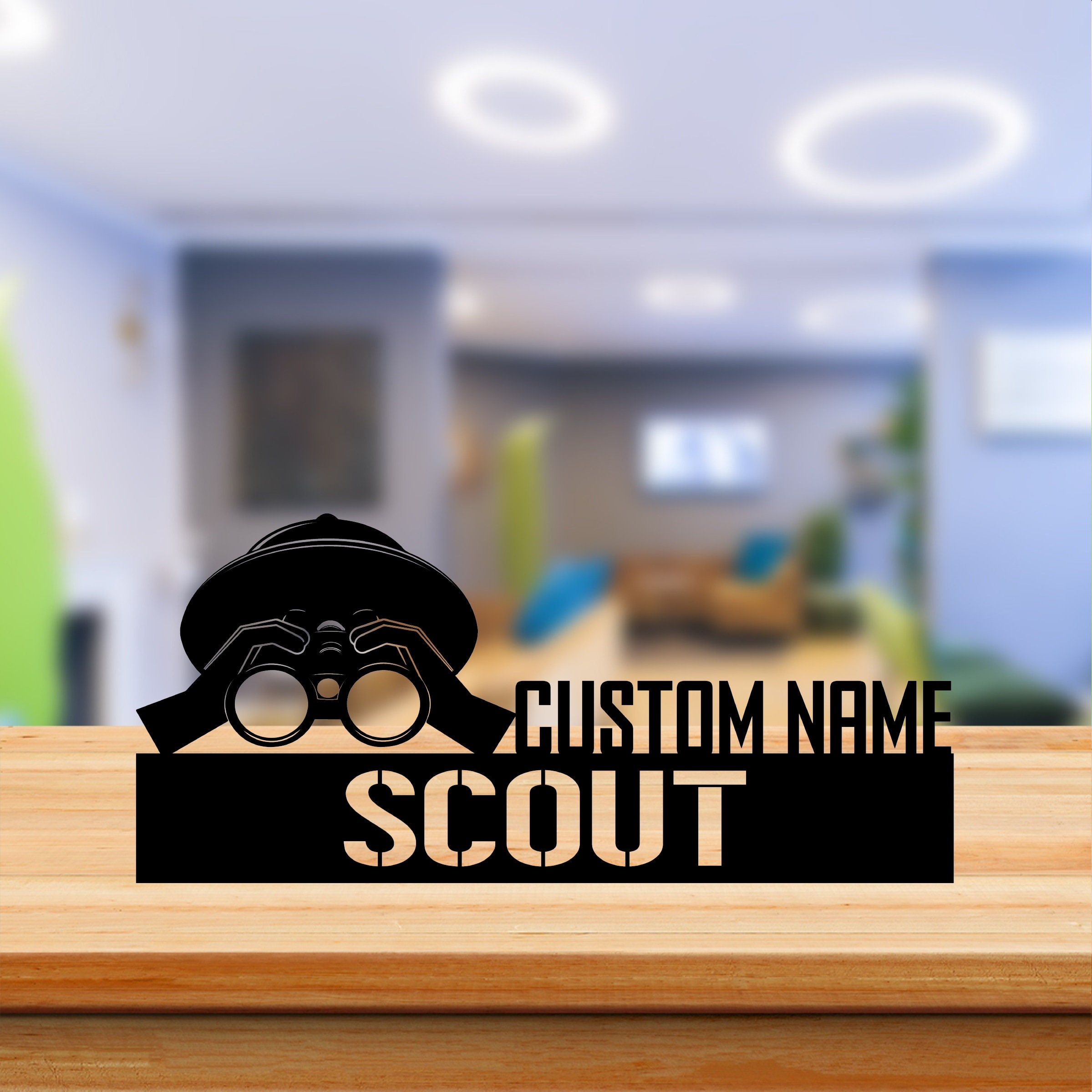Custom Scout Desk Name Plate, Scout Metal Nameplate for Desk, Scout Office Decor, Desk Name ...