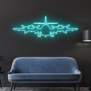 Air Plane Neon Sign, Airplane Led Light, Plane Sign, Plane Night Light ...