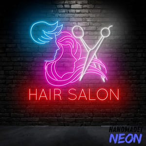 Hair Salon Open Neon Sign, Hairdresser Led Sign, Hair Neon Light, Hair ...