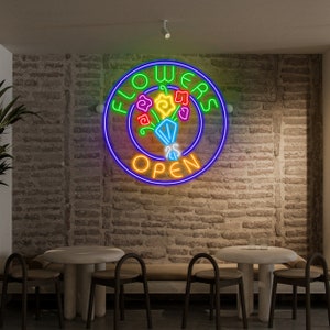 Flower Shop Sign,custom Neon Sign,custom Led Light,shop Signage,neon ...