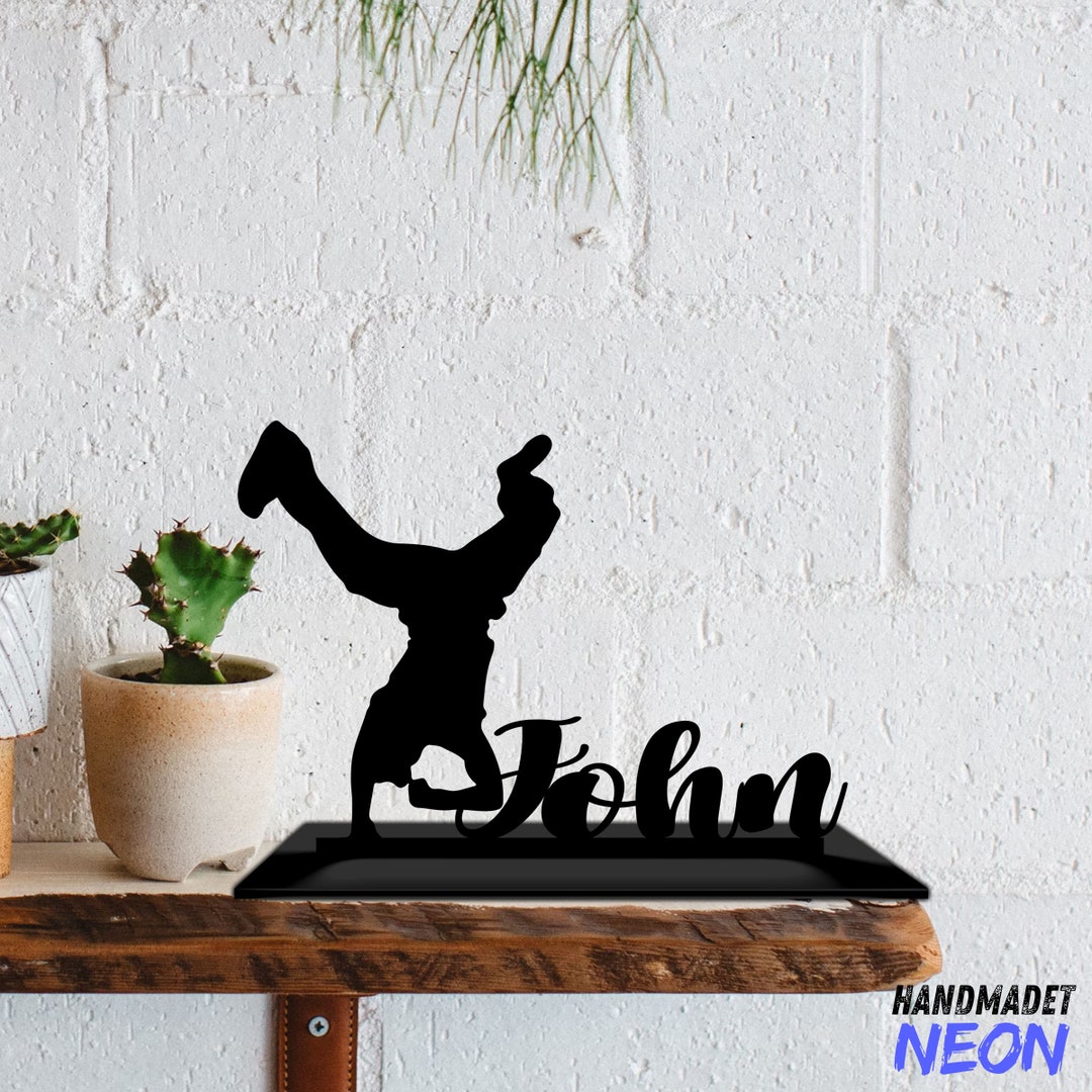 Custom Breakdance Boy Table Decor Dancer Metal Shelf Decor Home ...