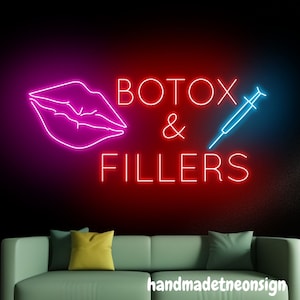 Botox and Filters Neon Sign, Botox Filler Led Sign, Botox Neon Light ...