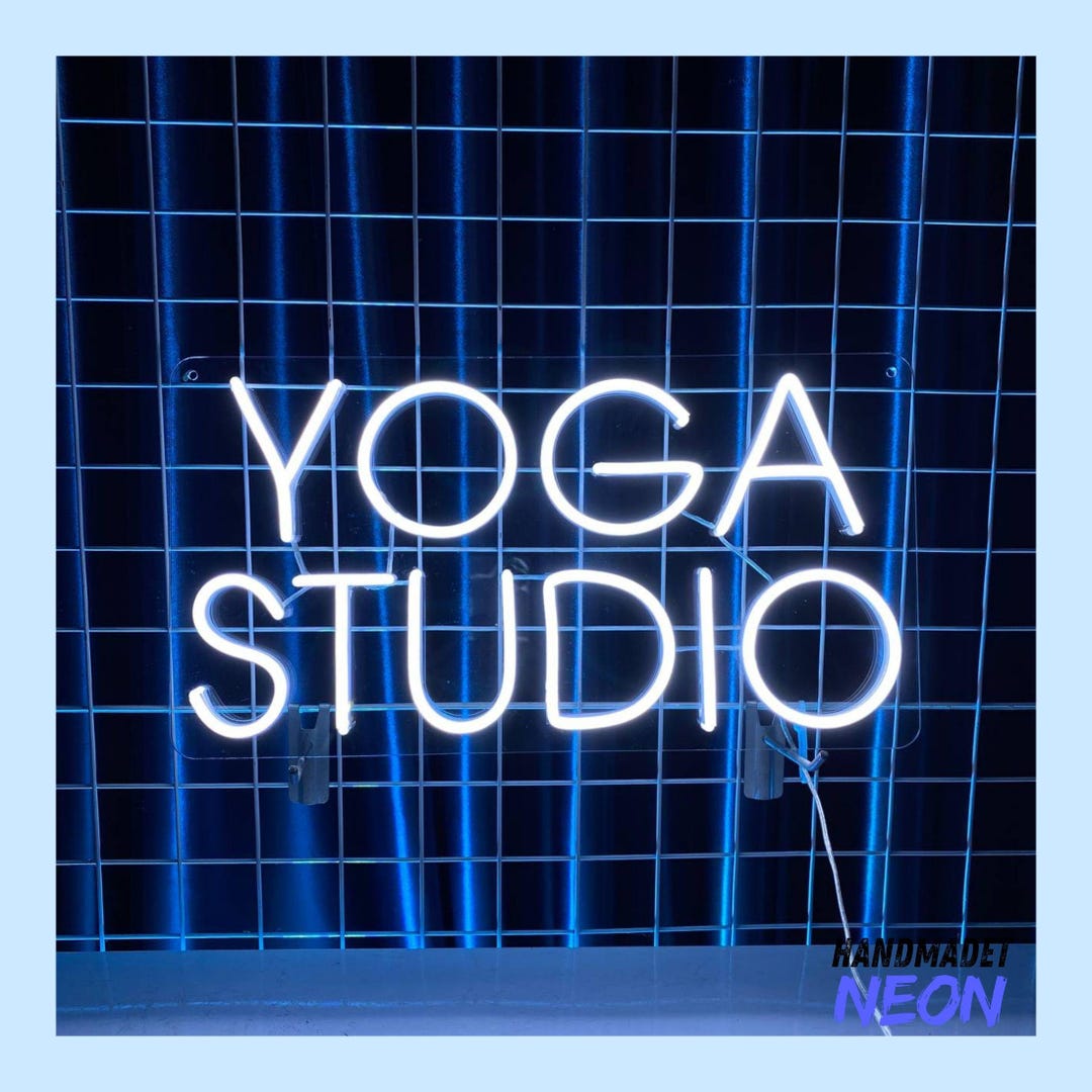 Yoga Studio Neon Sign, Yoga Athlete Led Sign, Yoga Pose Neon Light ...