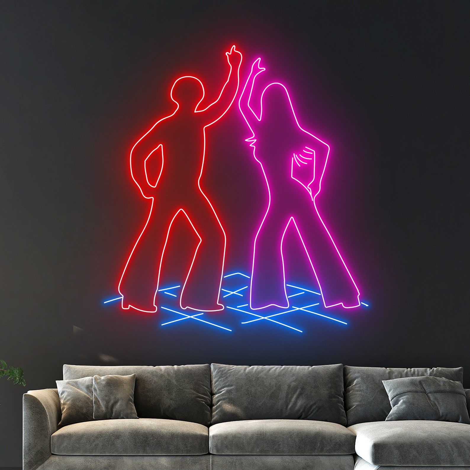 Disco Bar Led Sign, Disco Bar Neon Light, Cowgirl Disco Neon Sign ...