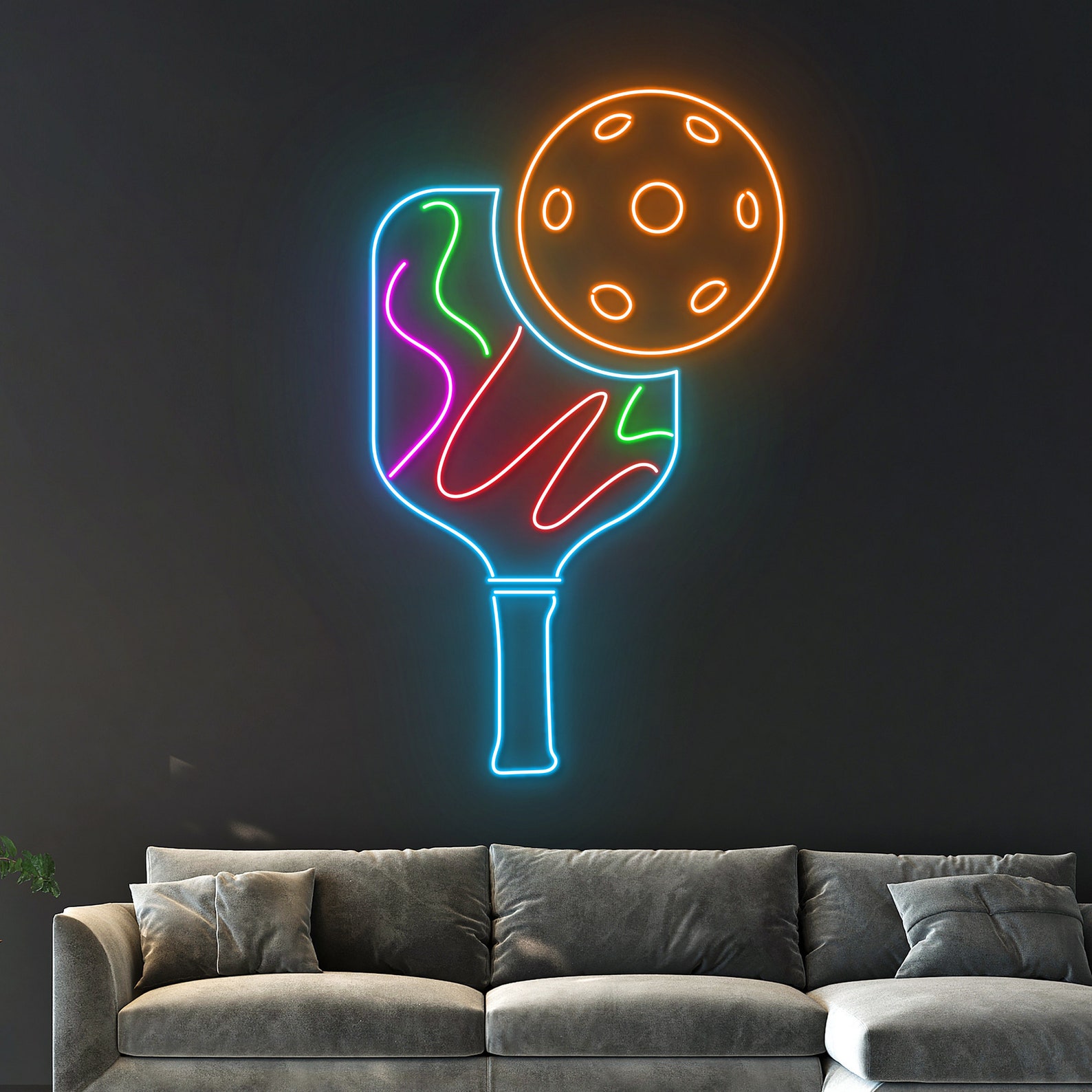 Pickle Ball Led Sign, Pickleball Neon Sign, Pickle Ball Player Neon ...