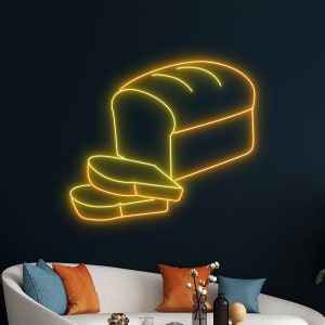 Toast Neon Sign, Toast LED Sign, Bread Neon Light, Toast Led Light Room ...