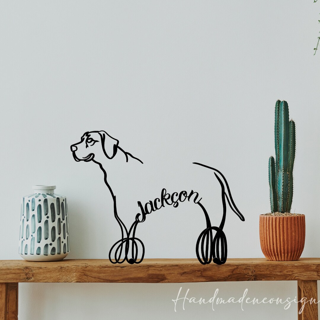 Custom Rhodesian Ridgeback Metal Desk, Dog Metal Table Sign, Dog Pet ...