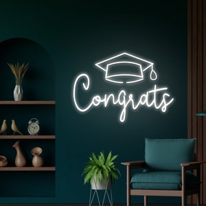 Congrats Neon Sign Custom Graduation Gifts, Neon Light Wall Decor, Neon ...