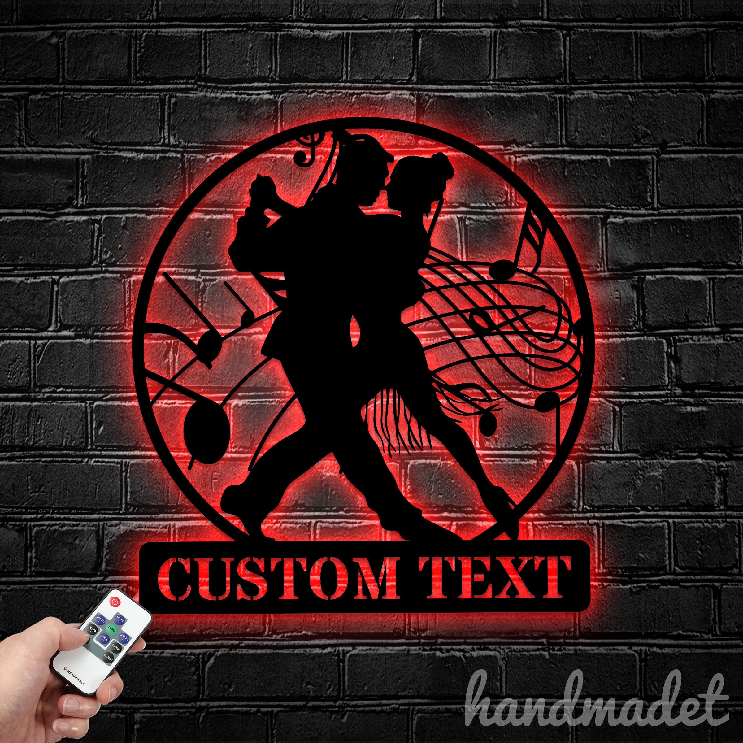 Personalized Ballroom Metal Sign, Couple Dancing Metal Light, Dancer ...