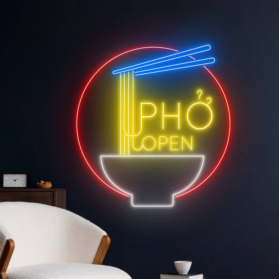 Pho Open Led Sign, Pho Noodles Neon Sign, Vietnamese Noodles Led Light ...