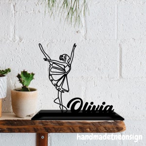 Custom Ballerina Acrylic Stand Ballerina Metal Shelf Decor, Ballet ...