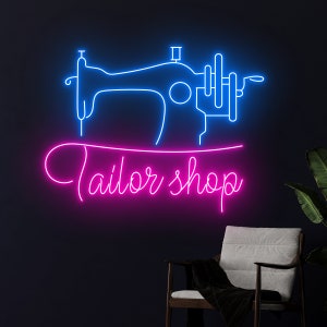 Tailor Shop Led Sign, Tailor Neon Sign, Clothes Led Light, Clothing ...