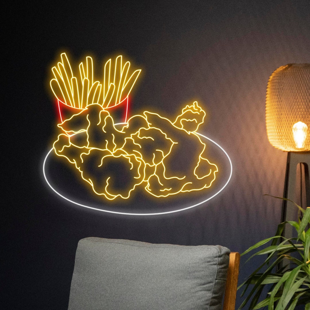 Custom French Fried Chicken Neon Sign, Chicken French Fried Led Sign ...