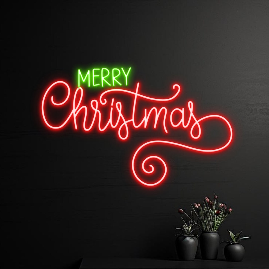 Merry Christmas Neon Sign, Custom Christmas Led Sign, Personalized ...