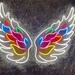 Wings Neon Sign | Wings Room Decor | Colorful Wings Neon Sign | Neon ...