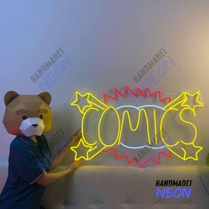 Comics Neon Light, Comics Neon Sign, Custom Comics Led Sign, Comics ...