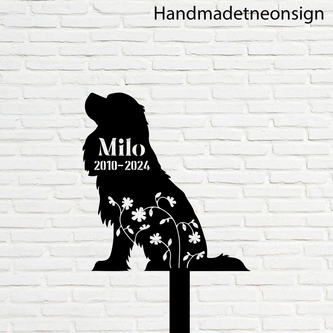 Custom Cavalier King Charles Spaniel Memorial Stake, Dog Metal Stake ...