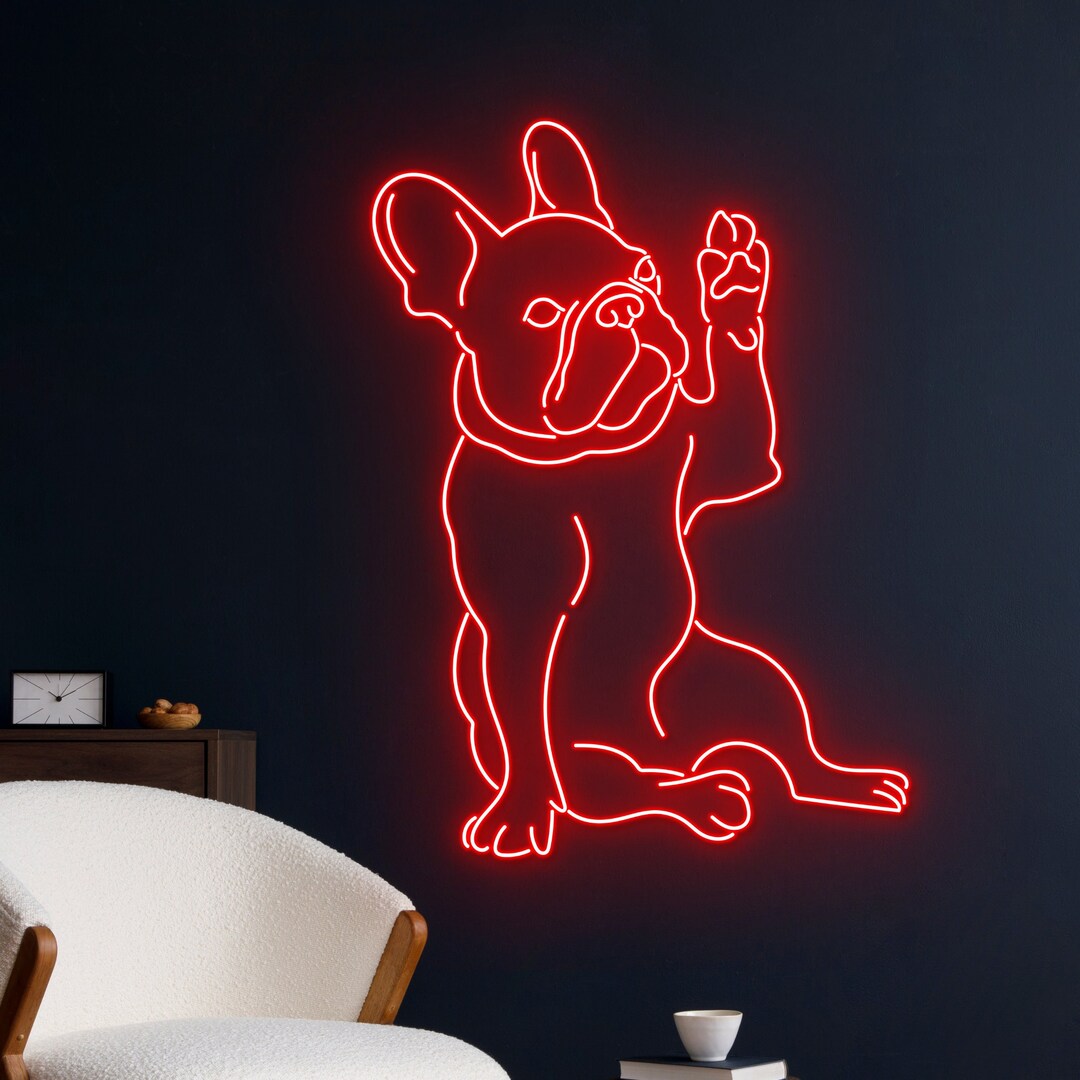 French Bulldog Neon Sign, French Bulldog Led Light, Bull Dog Led Sign ...