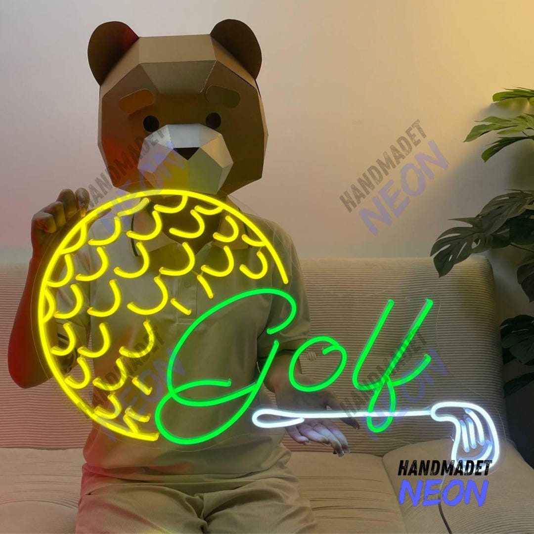 Golf Neon Sign, Golf Neon Light, Golf LED Light, Playing Golf LED Sign ...