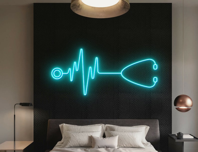 Stethoscope Neon Sign, Stethoscope Led Sign, Wall Decor, Custom Neon ...