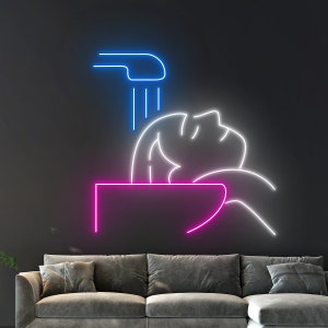 Beauty Salon Neon Sign, Head Washing Salon LED Light, Studio Neon Light ...