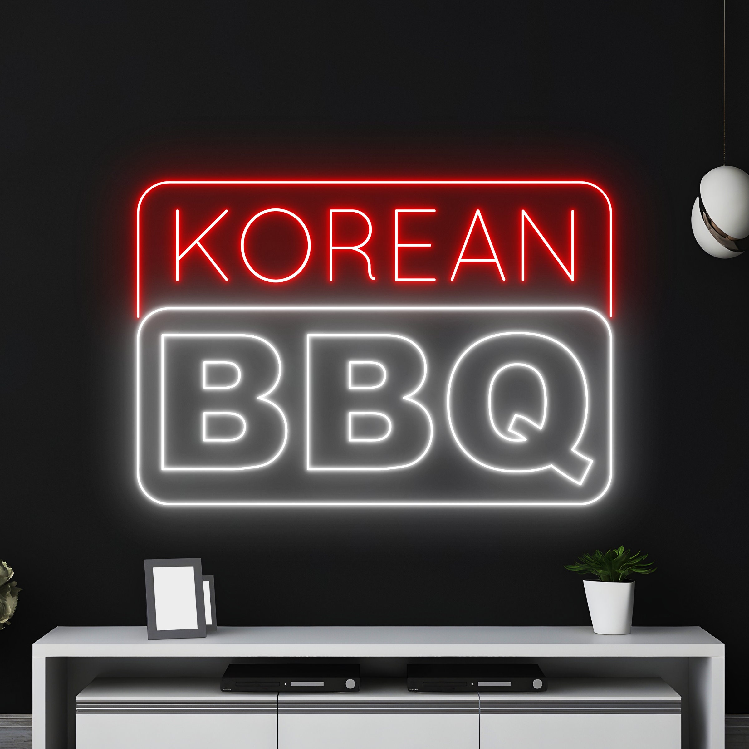 Korean BBQ Neon Sign, Barbecue Logo Led Sign, Korean Food Led Light ...