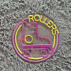 Roller Skate Neon Sign, Roller Skate Led Sign, Wall Decor, Roller Skate ...