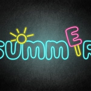 Summer Neon Sign LED Neon Sign Summer Party Decor Hello - Etsy