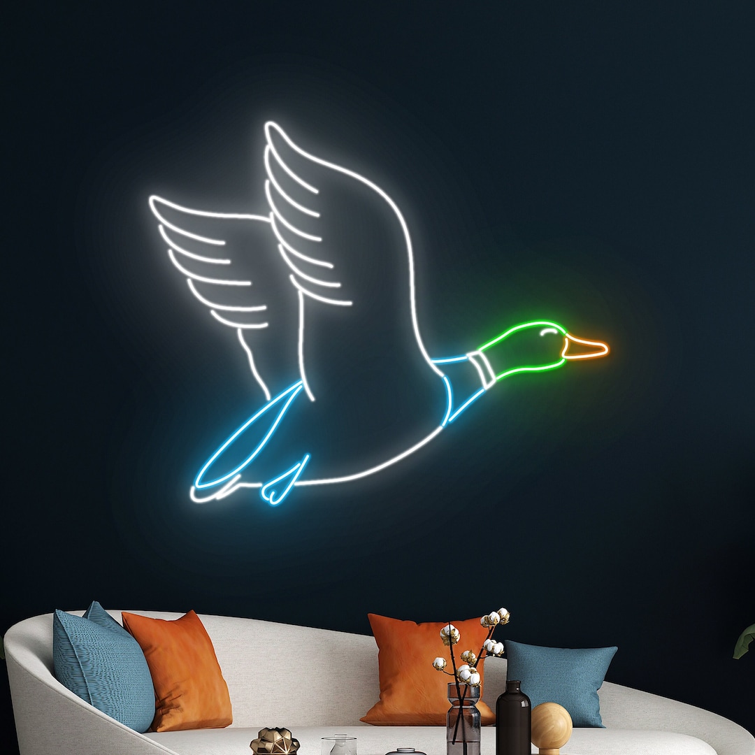Flying Duck Neon Light, Duck Flying Led Light, Duck Led Sign ...