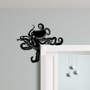 Personalized Octopus Door Corner Sign, Sea Animal Metal Door Topper ...