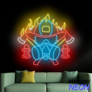 Firefighter Neon Sign, Fireman Led Sign, Firefighter Neon Light ...