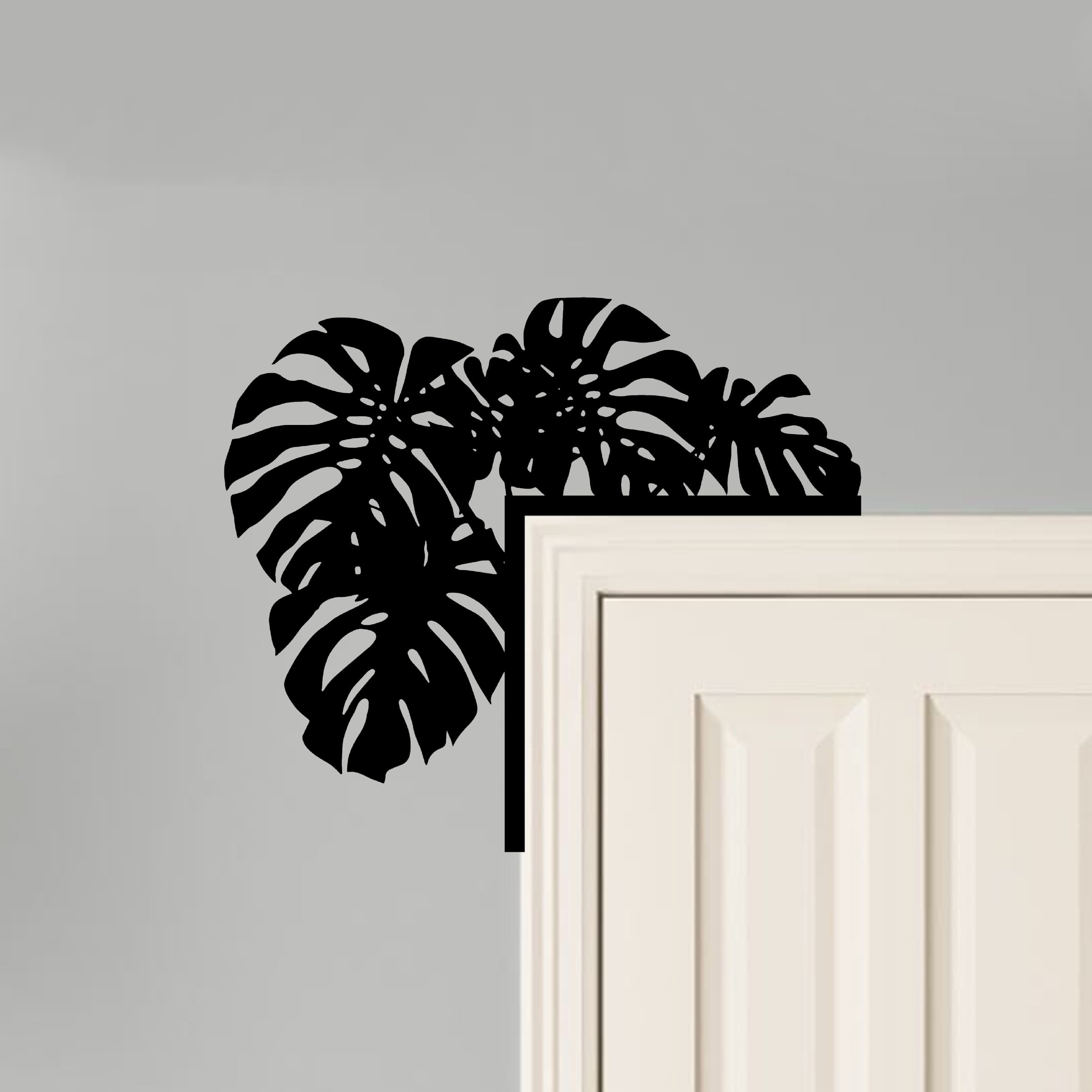 Personalized Monstera Door Corner Metal Wall Art, Monstera Metal Sign ...