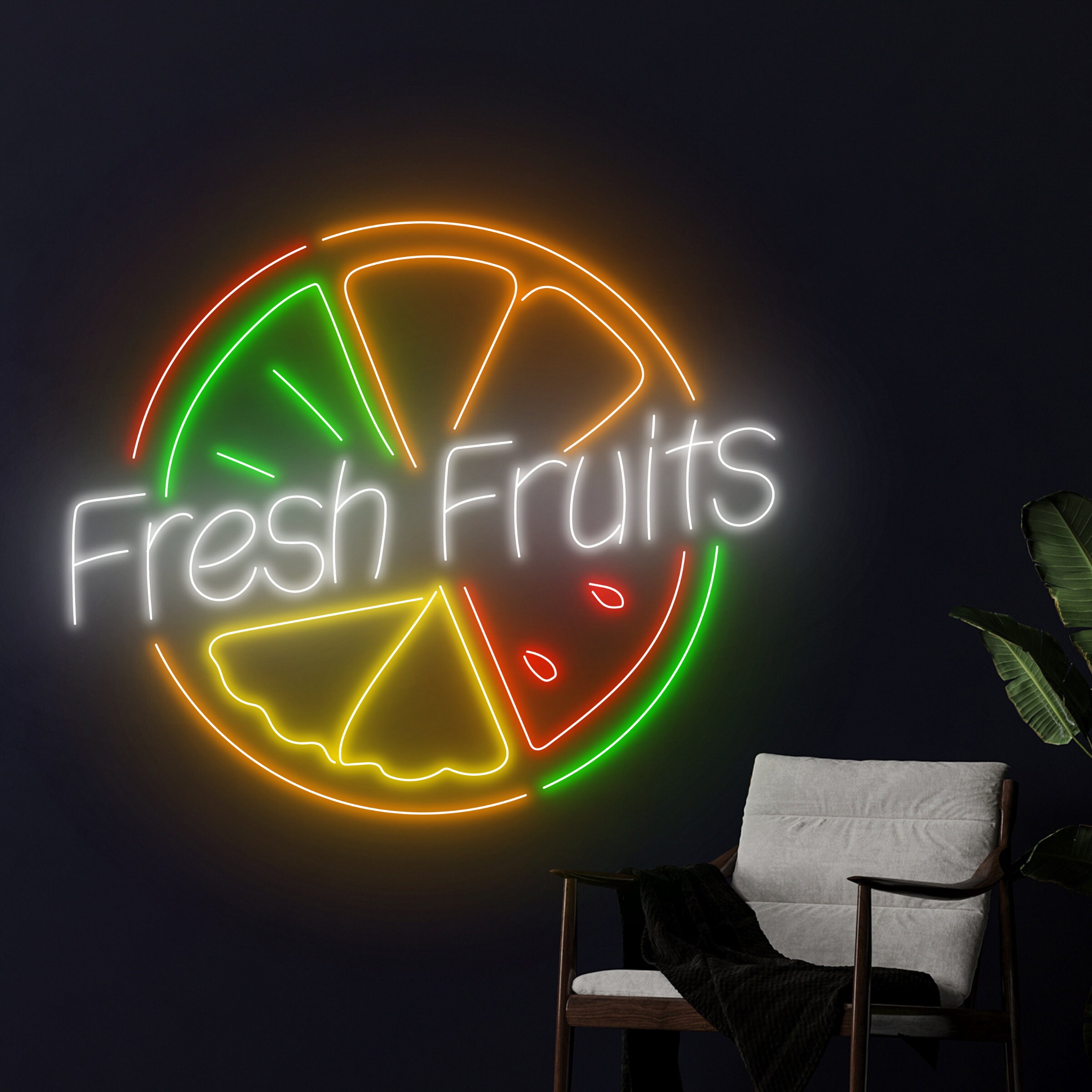 Fresh Fruit Neon Sign, Fresh Fruit LED Sign, Fresh Fruit Neon Light ...