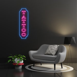 Tattoo Salon Led Neon Sign, Tattoo Shop Led Sign, Wall Decor, Bar Neon ...